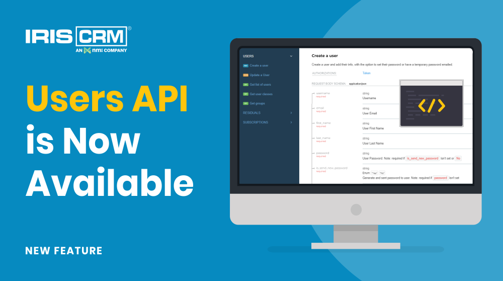 User Management Now Available With Users API - IRIS CRM User Management Now Available With Users API - IRIS CRM